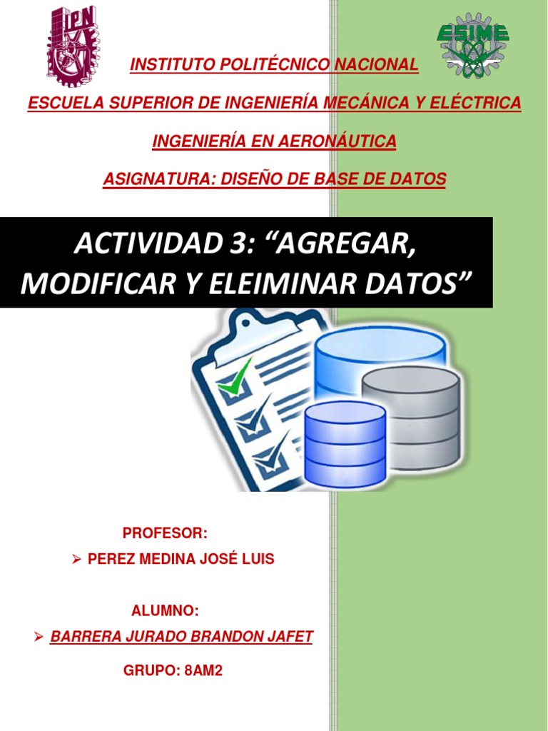 Agregar, Modificar y Eliminar Registros en MySQL | PDF | Tabla (base de ...
