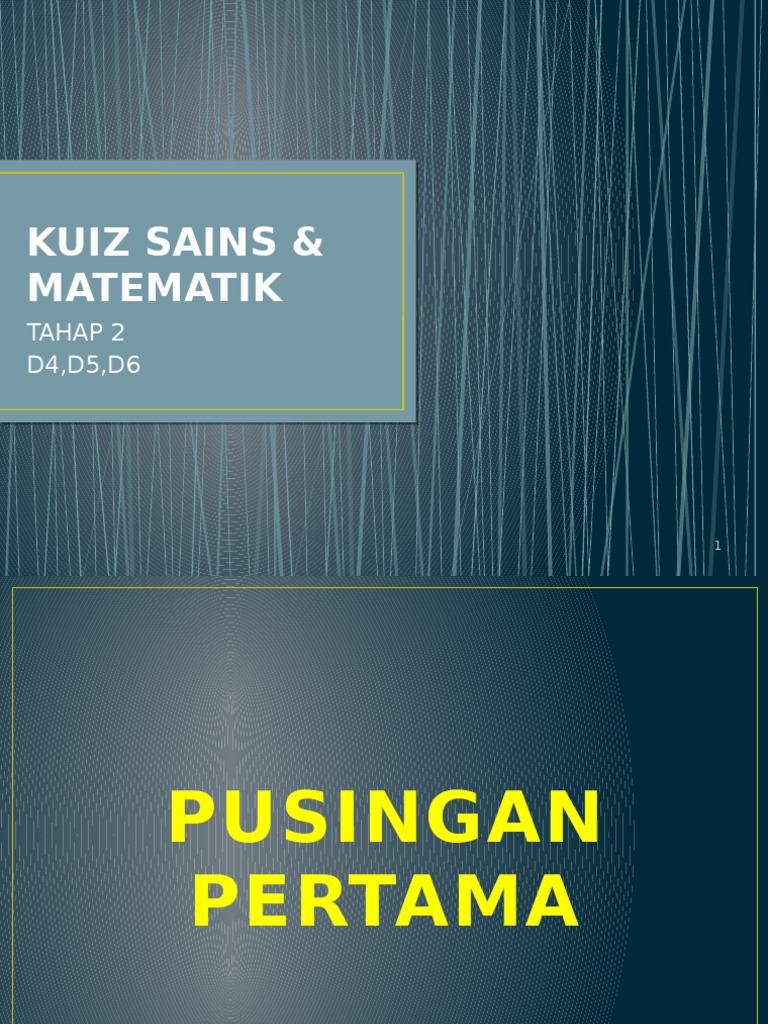 Kuiz Sains & Matematik Tahap 2 | PDF