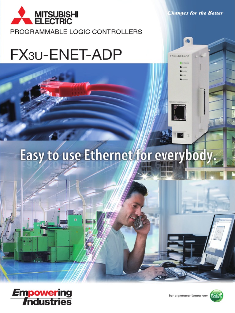 Fx3u Enet Adp Flyer | PDF | Programmable Logic Controller | Ethernet