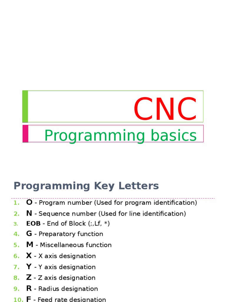 CNC Lecture | PDF | Numerical Control | Industrial Processes