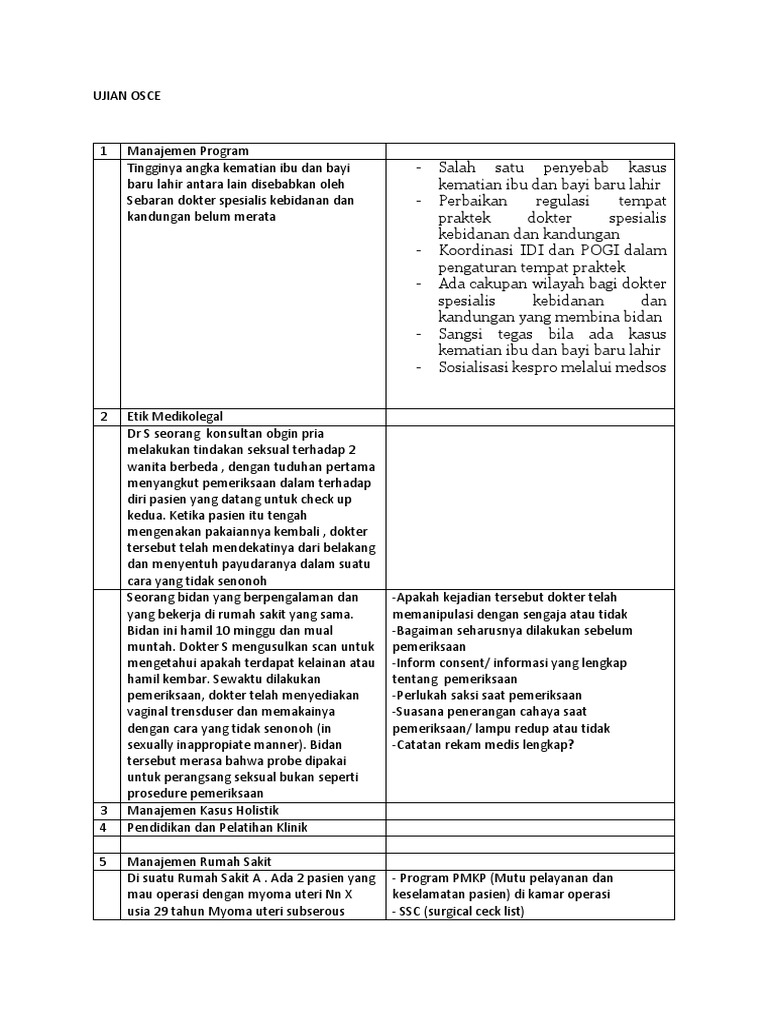 Ujian Osce | PDF