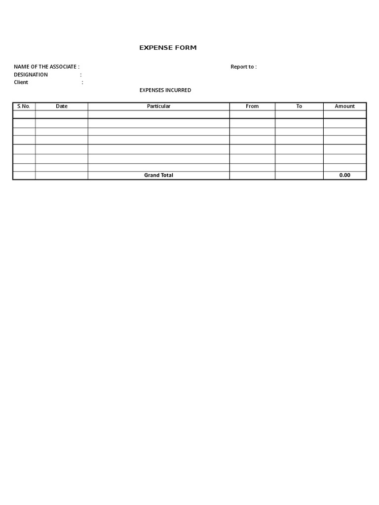 Local Travel Expense | PDF