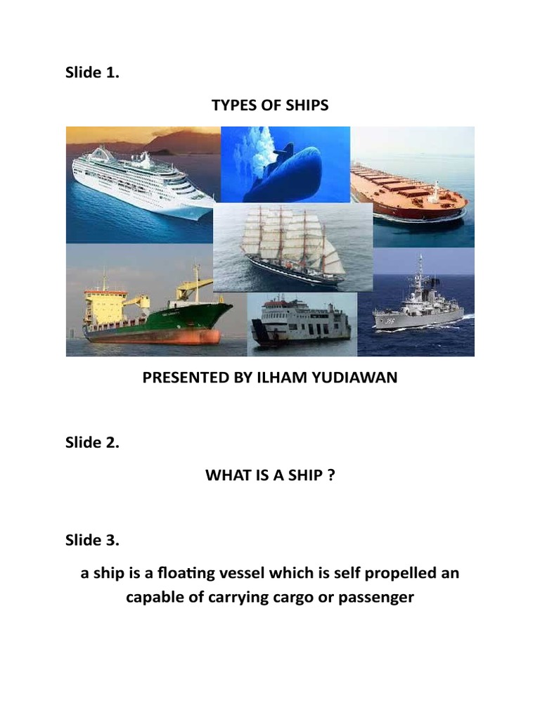 Overview of Ship Types and Categories | PDF | Marine Propulsion | Ships