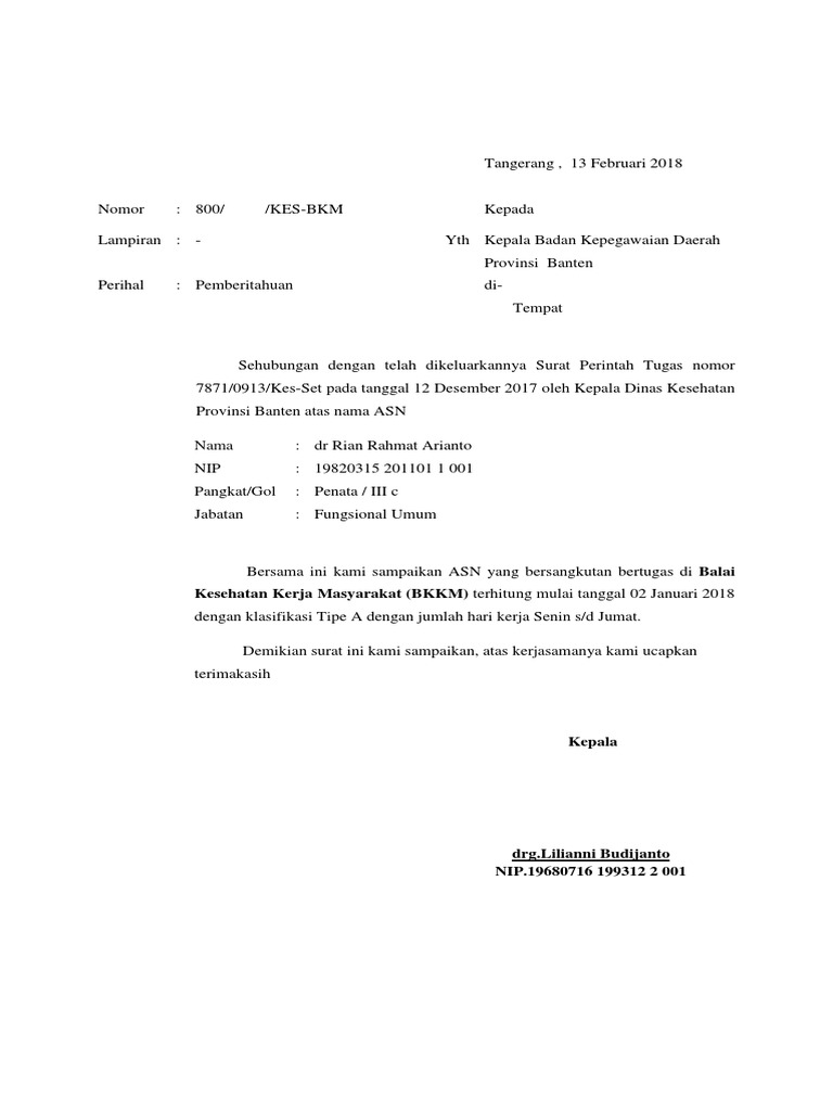 Surat Keterangan DR Rian | PDF