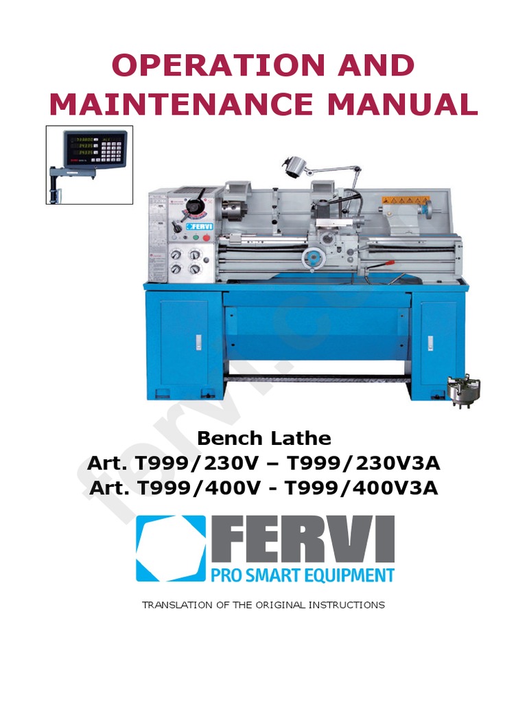 t999 User Manual | PDF | Equipment | Machines