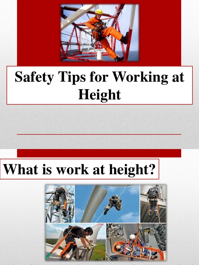 Safety Tips For Working at Height | PDF | Prevention | Safety