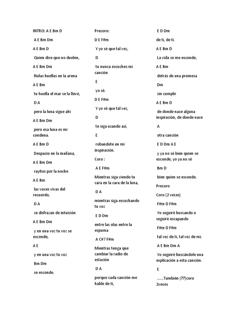 Bacilos - Caraluna | PDF | Ocio | Entretenimiento (general)