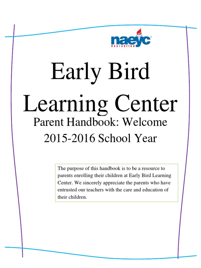 Parent Handbook 2015 2016 Fee Tuition Payments Free 30 day 