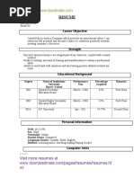 BCA Fresher Resume Sample Format in Word PDF | PDF | Business