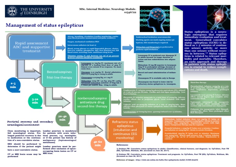 Management of Status Epilepticus | PDF | Midazolam | Intravenous Therapy
