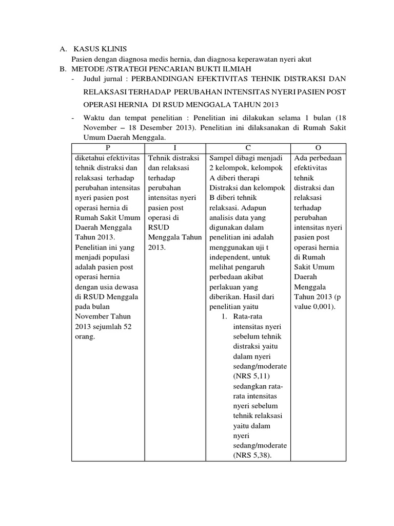 Efektivitas Teknik Distraksi dan Relaksasi dalam Mengurangi Nyeri ...