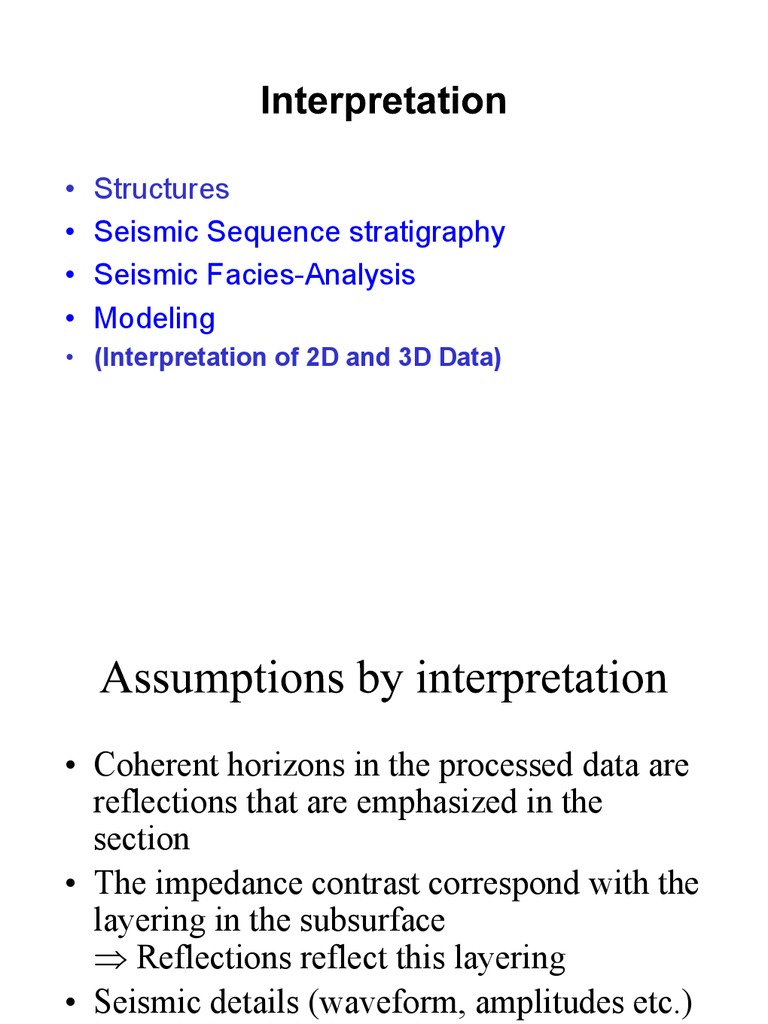 Seismic Interpretation | PDF