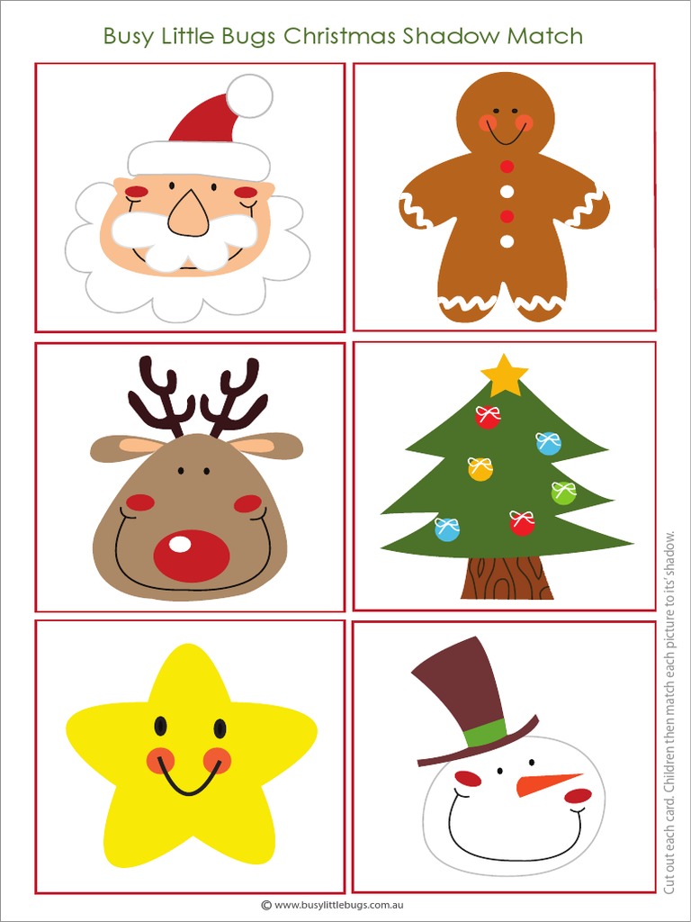 Christmas Shadow Match Freebie PDF | PDF