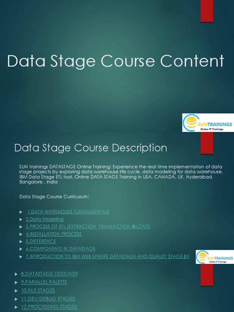 Data Stage Course Description | PDF