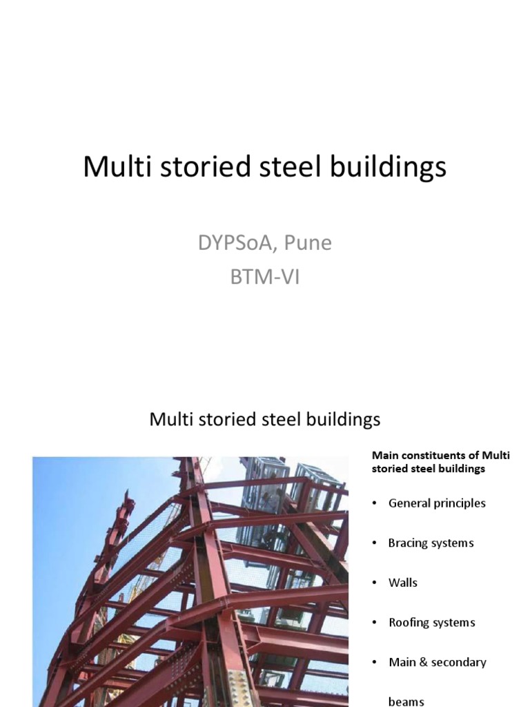 Multi Storey Steel Building | Download Free PDF | Truss | Beam (Structure)