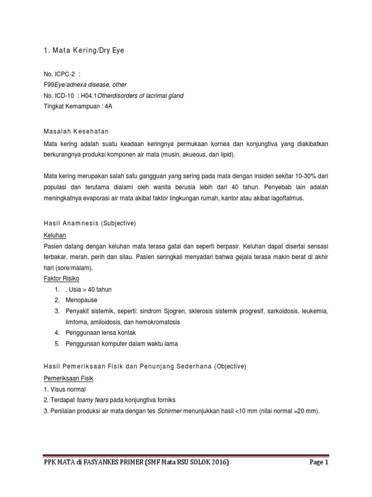 PPK Mata Di Fasyankes Primer | PDF