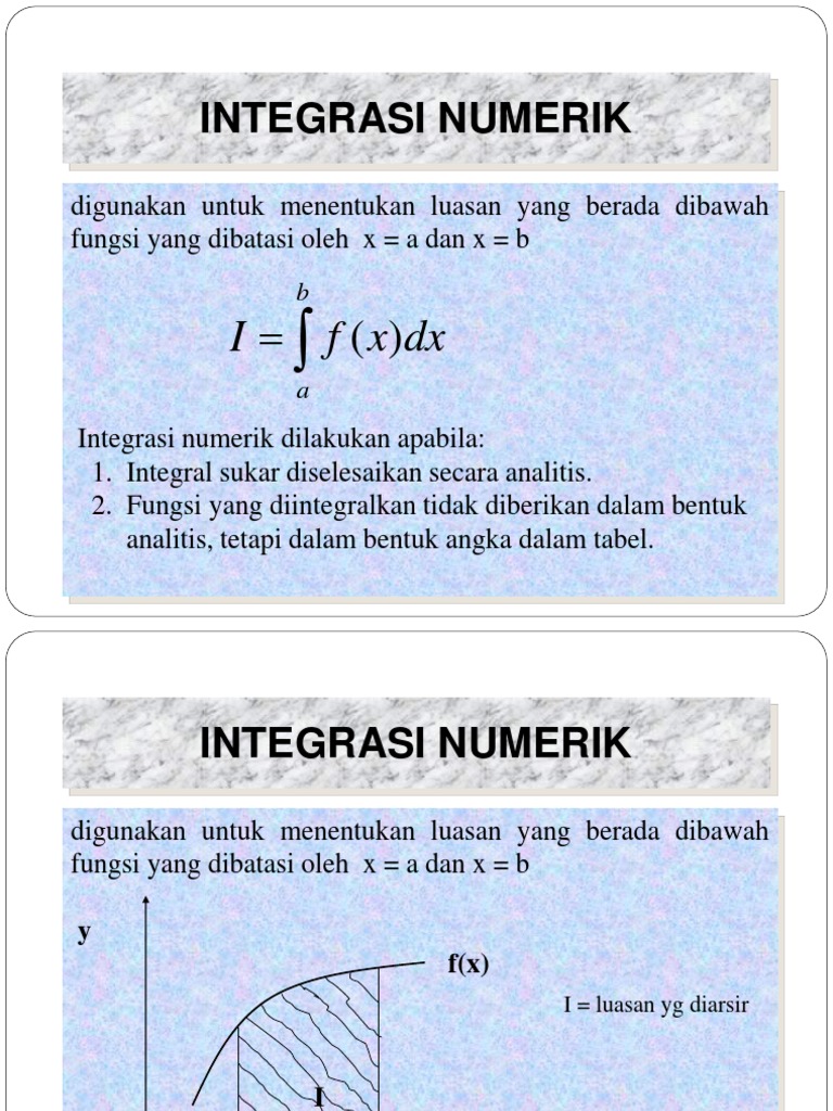 Integrasi Numerik | PDF