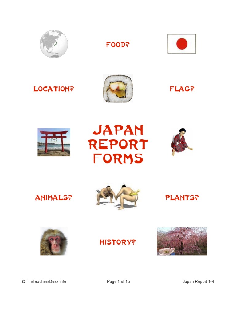 Japan Report Forms | PDF | Japan | Continent