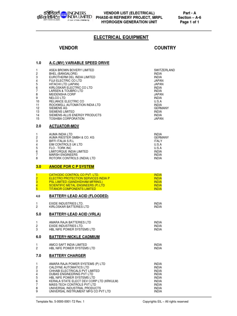 EIL Electrical Master | PDF | Siemens | Electromagnetism