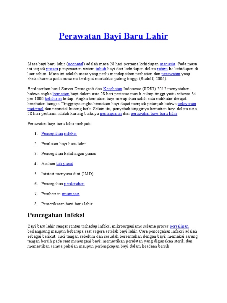 Perawatan Bayi Baru Lahir | PDF