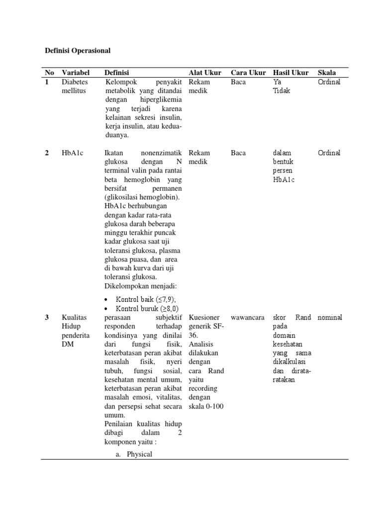 Definisi Operasional | PDF
