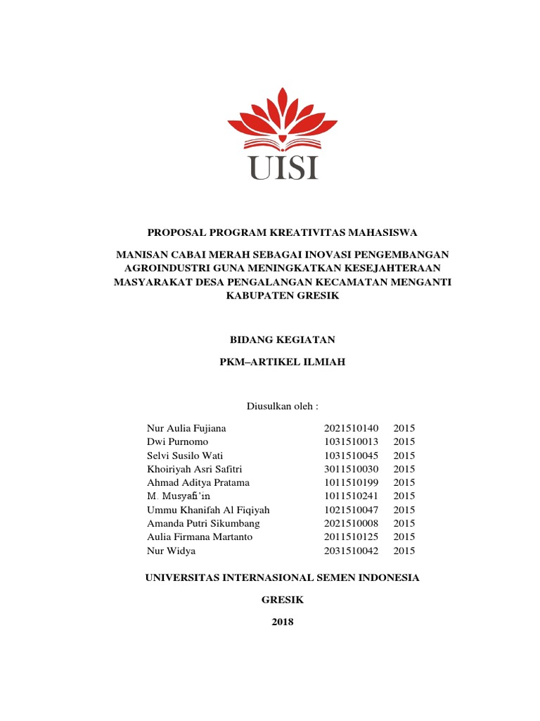 Proposal PKM Ai | PDF | Sains & Matematika