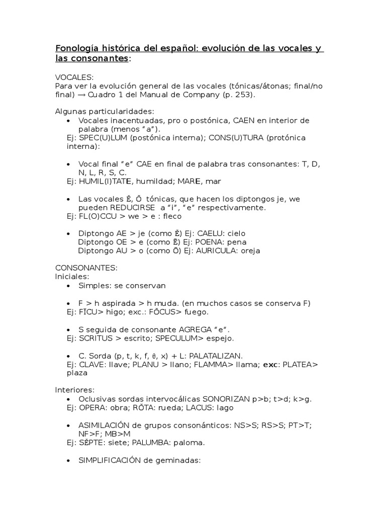 Evolución Fonológica del Español | PDF | Arte