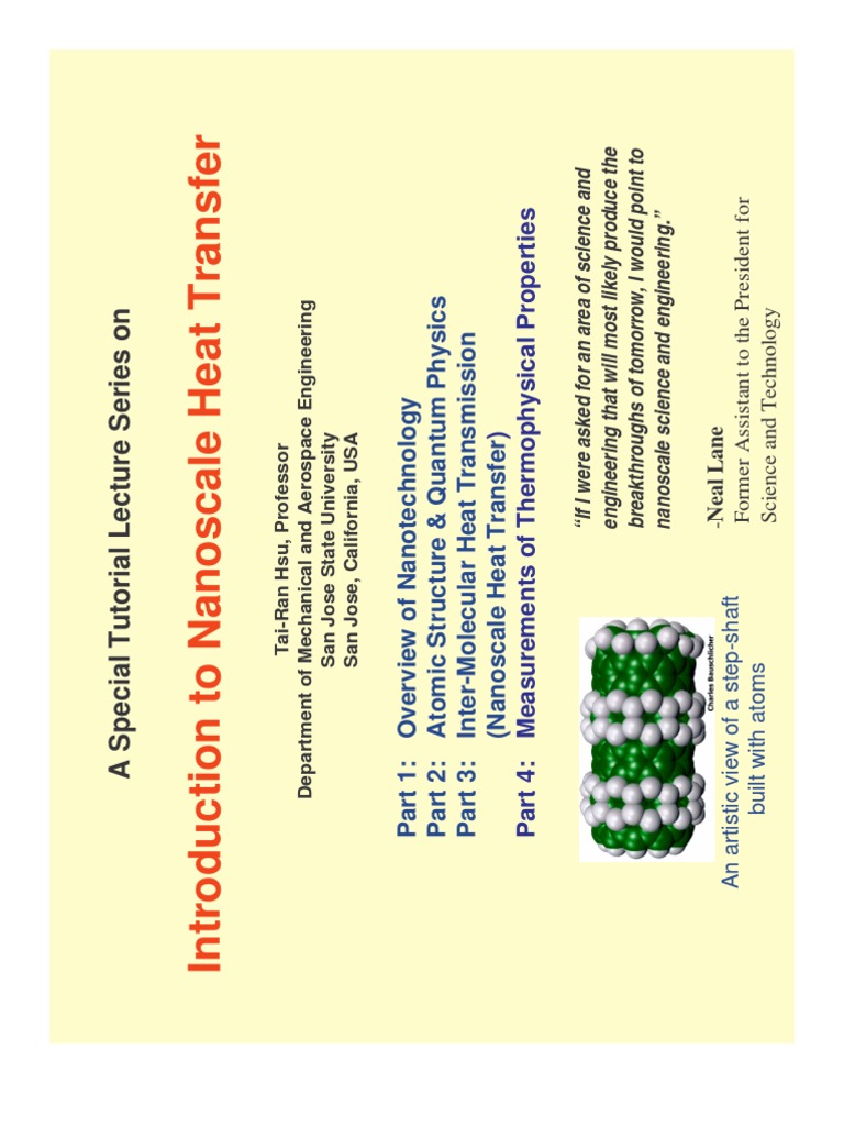 Tutorial Lecture On Nano Heat Transfer - PPT Only) | PDF ...