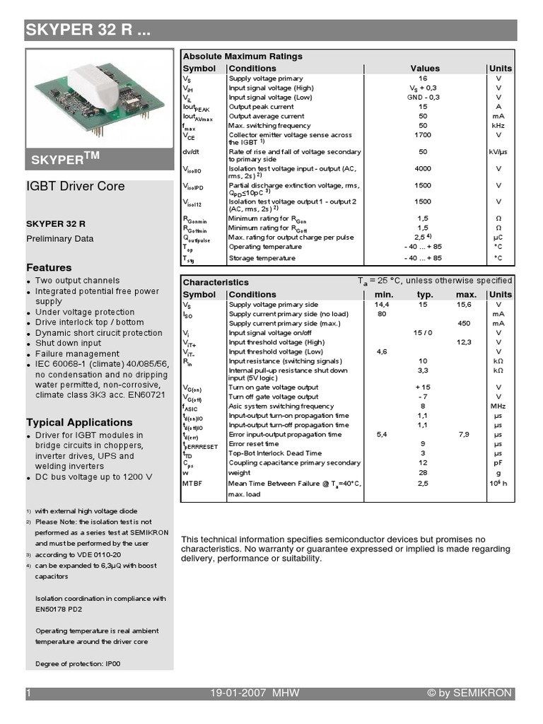 Skyper 32 R L6100102 | PDF | Power Supply | Electronic Circuits