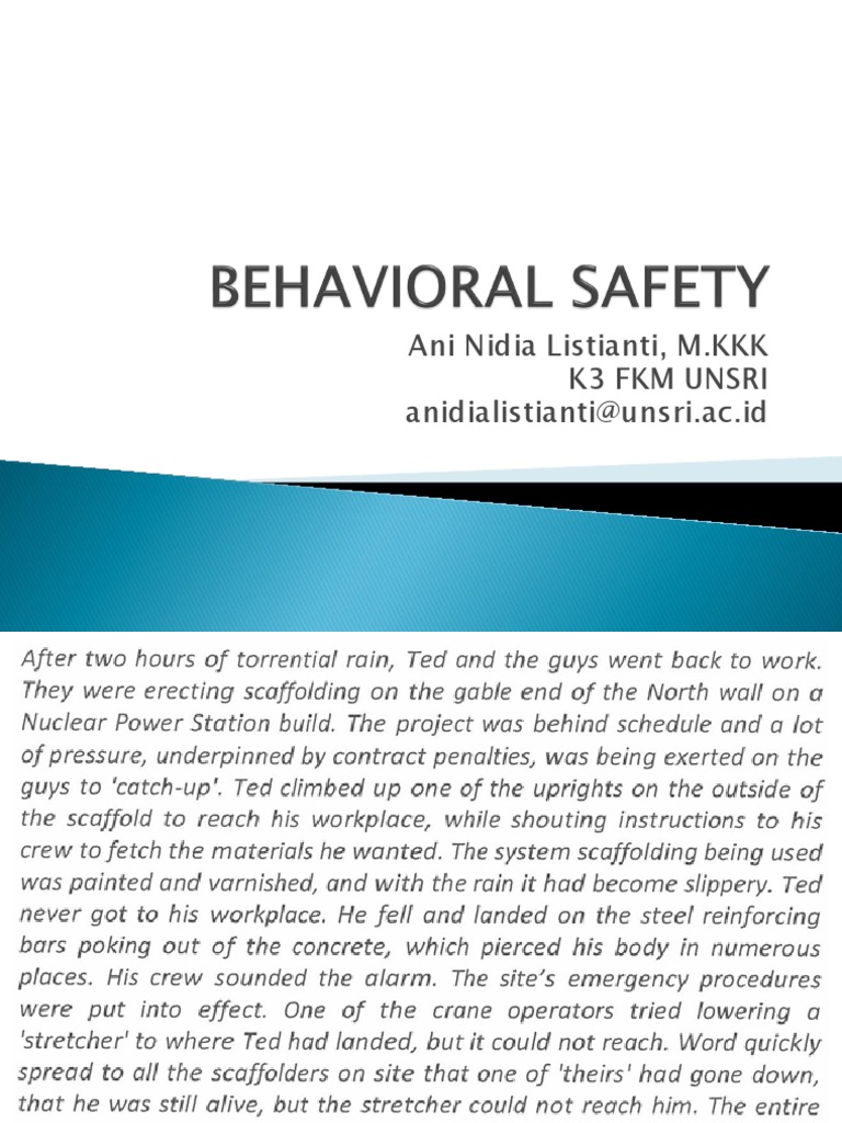 Basic Safety - Behavioral Safety | PDF