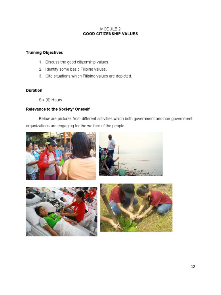 NSTP Module 2 Good Citizenship Values | PDF | Citizenship | Jeremiah