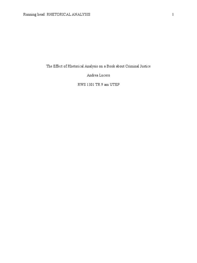 Rhetorical Analysis | PDF | Rhetoric | Argument