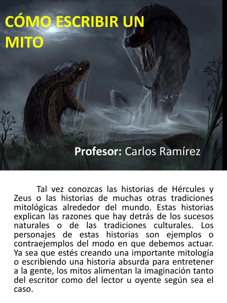 Como Crear Un Mito | PDF | Mitología | Héroe