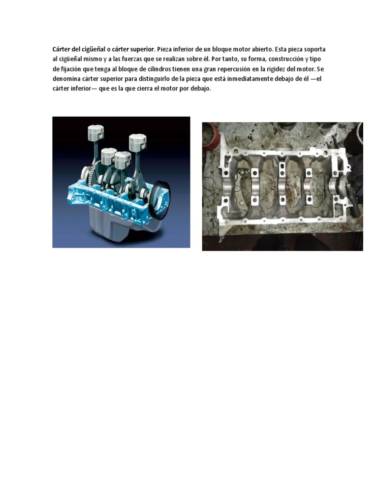 Partes Internas de Un Motor de Vehiculo | PDF | Pistón | Aluminio