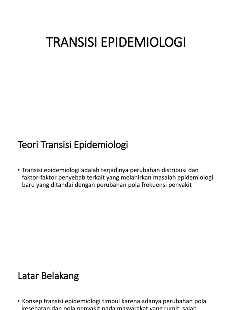 Transisi Epidemiologi | PDF