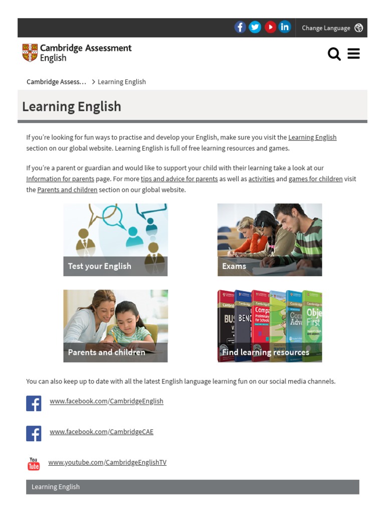 WWW Cambridgeenglish Org in Learning English | PDF