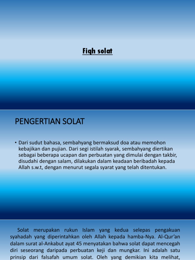 Fiqh Solat | PDF