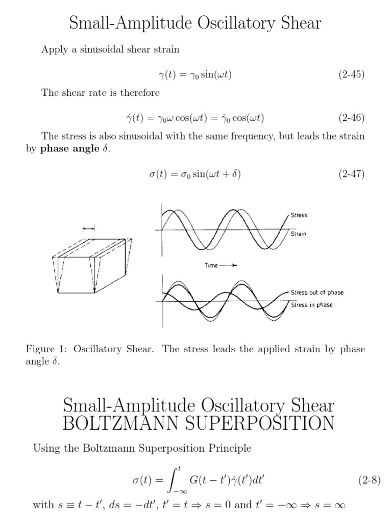 Small-Amplitude Oscillatory Shear | PDF | Viscoelasticity | Solid Mechanics