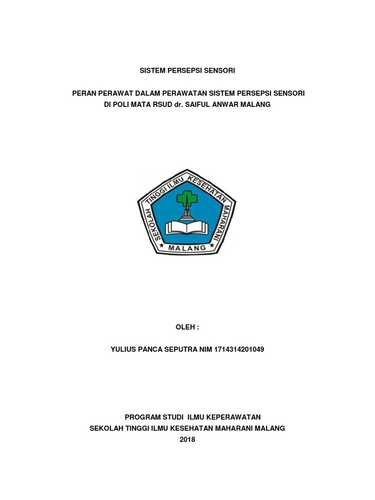 Peran Perawat di Poli Mata RSUD Malang | PDF | Pengembangan Diri ...