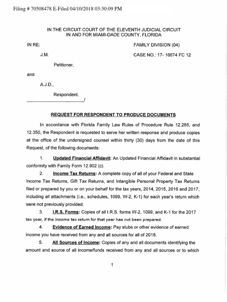 Request for Production