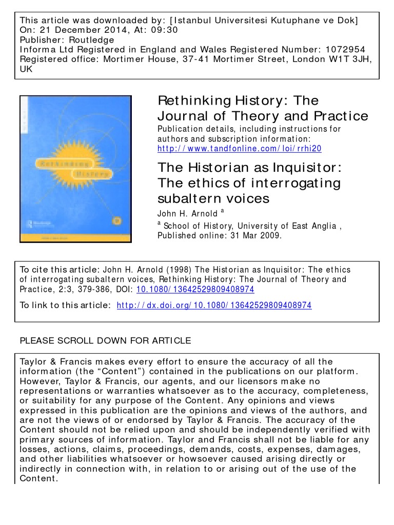 The Historian as Storyteller: Narrating the Complex Life of Beatrice de ...