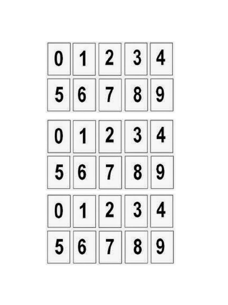 Numeros 0 Al 9 | PDF