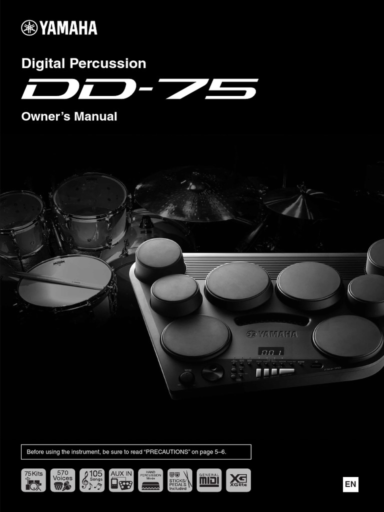 Dd75 Manual Ingles | PDF | Drum Kit | Battery (Electricity)
