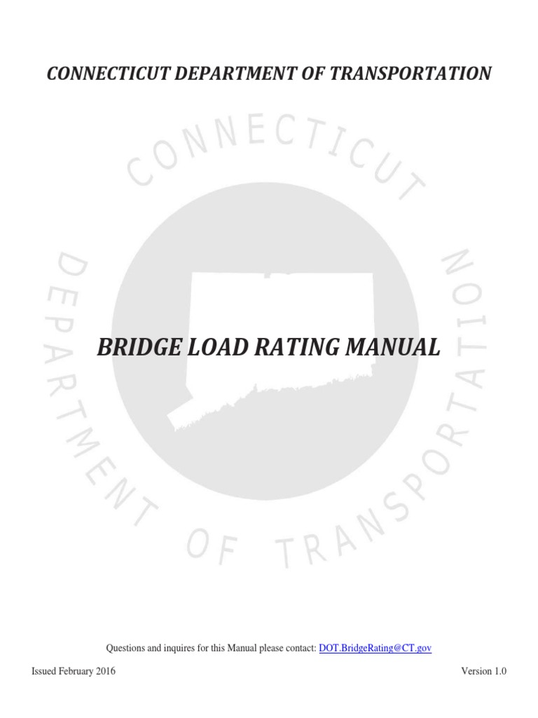 Conndot Load Rating Manual | PDF | Structural Load | Strength Of Materials