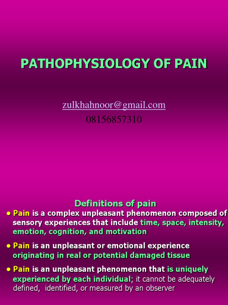 Pathophysiology of Pain | PDF | Pain | Central Nervous System