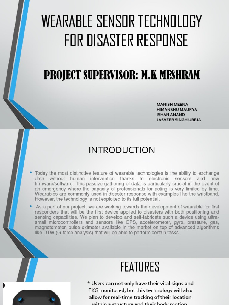 Wearable Sensors for Disaster Response | PDF
