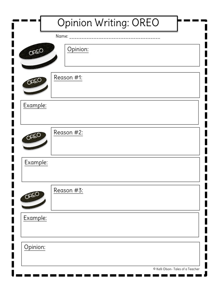 Opinion Writing Graphic Organizer | PDF