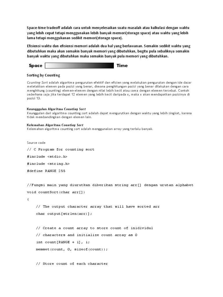 Space Time and Trade Offs. | PDF