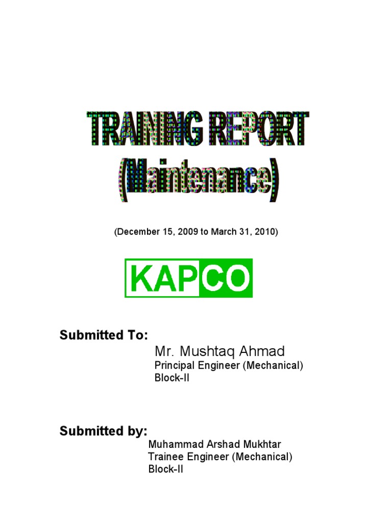 Maintenance Report | PDF | Heat Exchanger | Pump