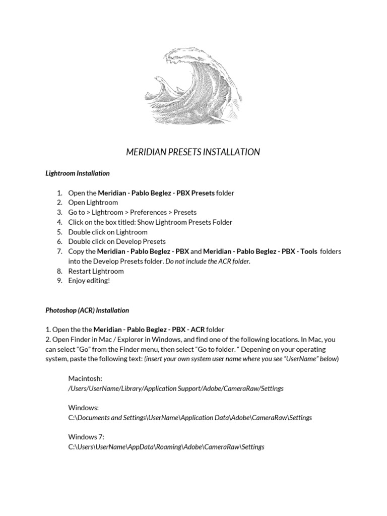 PBX Presets Installation Instructions | PDF